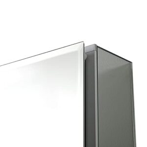 16 Inch x 20 Inch Aluminum Bathroom Medicine Cabinet, Recess Or Surface Mount