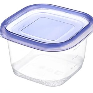 32oz Square Plastic Reusable Storage Containers with Snap On Lids - Airtight Reusable Plastic Food Storage, Leak-Proof, Meal Prep, Lunch, Togo, Stackable, Bento Box, BPA-Free by EcoQuality (3)