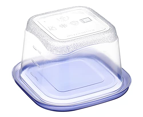 32oz Square Plastic Reusable Storage Containers with Snap On Lids - Airtight Reusable Plastic Food Storage, Leak-Proof, Meal Prep, Lunch, Togo, Stackable, Bento Box, BPA-Free by EcoQuality (3)