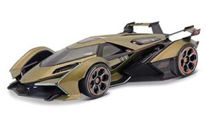 maisto - 1/18 diecast scale model compatible with lamborghini replica v12 vision gran turismo metal sports car model (green) (green)