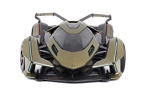 Maisto - 1/18 Diecast Scale Model Compatible with Lamborghini Replica V12 Vision Gran Turismo Metal Sports Car Model (Green) (Green)