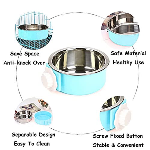 Rabbit Litter Box for Cage Bunny Corner Litter Bedding Box Small Animal Litter Pan Hanging Pet Bowls Cage Potty Trainer Pet Toilet for Rabbit Bunny Guinea Pigs Chinchilla Ferret Small Animals(Blue)