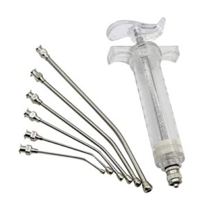 balacoo 1 set bird feeding syringe feeding tube for baby birds parrot hand feeding syringe with 6 pcs curved gavage tubes (mixed color)