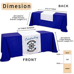 Custom Table Runner 36"x72"with Business Logo or Your Text Personalized Tablecloth Runners Customize with Logo for Birthday Wedding Anniversary Tradeshow Events