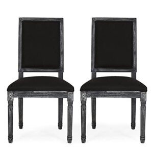 christopher knight home regina dining chair, black + gray