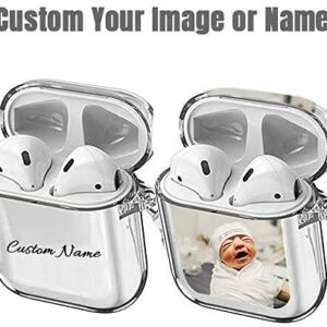 customgift, Custom Apple Airpods 1 & 2 Case, Black Airpod Pro 3 Cover Personalized with Name, Clear Black White TPU Cover DIY Picture, clear,black,white,fluorescent green orange