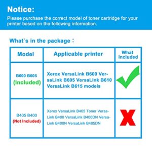 LCL Remanufactured Toner Cartridge Replacement for Xerox VersaLink B600 B605 B610 B615 106R03940 10300 Pages B600 VersaLink B605 VersaLink B610 VersaLink B615 Models(2-Pack Black)