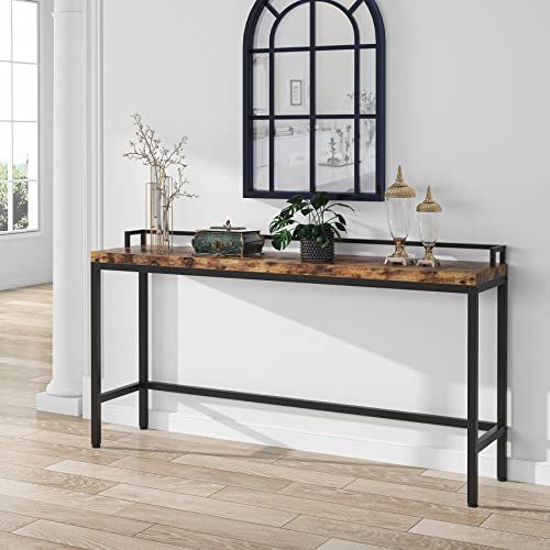 Tribesigns 70.9 inch Extra Long Sofa Table, Narrow Console Table Behind Couch, Rustic Industrial Entryway Table Skinny Hallway Table for Living Room