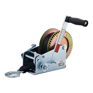 openroad boat winch 3200lbs hand winch, with 32ft black strap and 2 speed switchable, for boat trailer towing winch