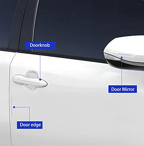 TMAOZ, Pack of 12 3D Transparent car Door Handle Reflective Stickers, car Door Handle ScratchResistant Protective Film, car Outdoor Safety Reflective Strip