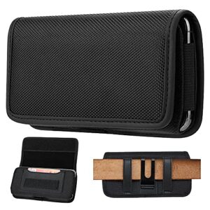 fzxsogy universal horizontal cell phone holster case with belt clip for mobile phone - xxl