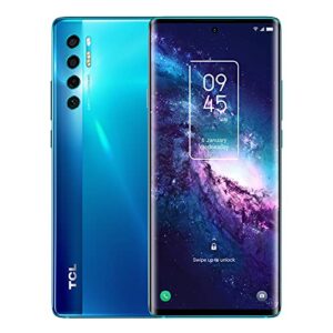 tcl 20 pro 5g unlocked smartphone with 6.67” amoled fhd+ display, 48mp ois quad camera, 6gb+256gb, 4500mah battery, us 5g verizon cellphone, marine blue (does not support at&t 5g)