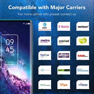 TCL 20 Pro 5G Unlocked Smartphone with 6.67” AMOLED FHD+ Display, 48MP OIS Quad Camera, 6GB+256GB, 4500mAh Battery, US 5G Verizon Cellphone, Marine Blue (Does not Support AT&T 5G)