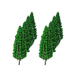 Mantouxixi 10Pcs Model Pine Cedar Trees 1:25 Green Architecture Tree for O G Scale Railway DIY Scenery Landscape Layout Natural Green 16cm/6.3inch