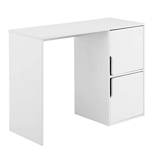 Convenience Concepts Designs2Go Student Desk with Storage Cabinets, White