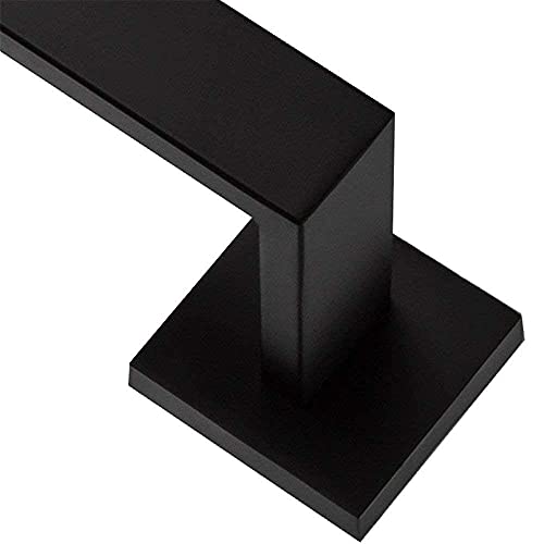 Matte Black Bathroom Hardware Set 3 Pieces SUS304 Stainless Steel Square Wall Mounted Including Towel Bar, Robe Towel Hooks,Bathroom Accessories Kit