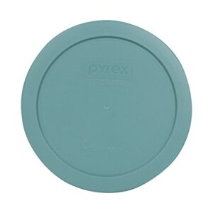 Pyrex (2 7201 4 Cup Glass Bowls & (2) 7201-PC Turquoise Lids