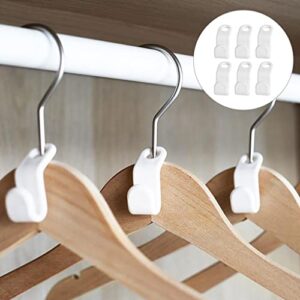 Prettyia 6X Heavy Duty Clothes Hanger Connector Connection Hook, Closet Space Saving Outfit Hangers Extender Clips Flocking Coat Hanger Extend Hook