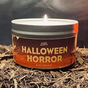 park scents halloween horror nights candle (8oz) handmade in the usa