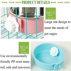 kathson Large Rabbit Litter Box, Bunny Food & Water Bowl Removable Stainless Steel Cage Bowls, Pet Toilet Potty Corner Litter Bedding Box Bigger Pet Pan for Guinea Pigs, Ferret, Gerbils, Hamster