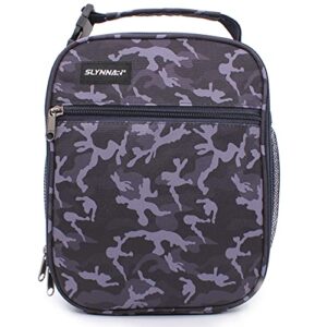 slynnar lunch bag freezable lunch box, camo blue