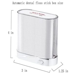 Dental Floss Picks Dispenser 2 Boxs White,for Adult Floss Sticks Organizer,with Floss Dental Pick 176 Count,Flossers Toothpicks Sealed Storage Neat,Clean Teeth More hygienic