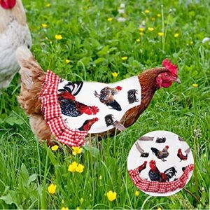 JITEYOU Chicken Saddles, 4 PCS Hens Saddles for Hen Apron for Poultry Protector Feather Fixer Supplies