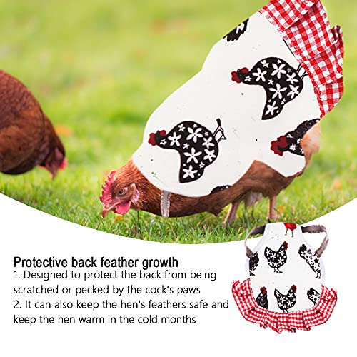 JITEYOU Chicken Saddles, 4 PCS Hens Saddles for Hen Apron for Poultry Protector Feather Fixer Supplies