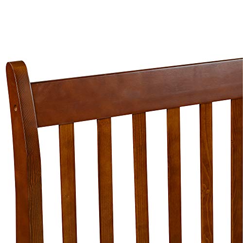 Twin Platform Bed,Solid Wood Bed Frame with Headboard and Footboard for Kids, Young Teens and Adults.No Box Spring Needed (Walnut)