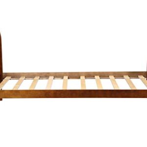 Twin Platform Bed,Solid Wood Bed Frame with Headboard and Footboard for Kids, Young Teens and Adults.No Box Spring Needed (Walnut)