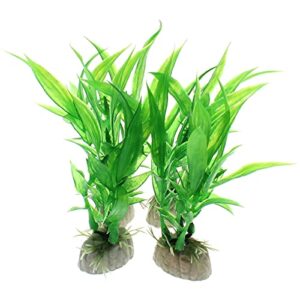 4 pcs green artificial plastic plants fish tank plants fish aquarium decoration