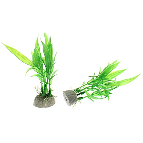 4 Pcs Green Artificial Plastic Plants Fish Tank Plants Fish Aquarium Decoration