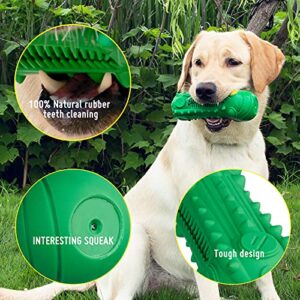 Nakanon Squeaky Dog Toys for Aggressive Chewers, Durable Interactive Dog Chew Toy for Large/Medium Breed, Indestructible Tough Puppy Toys Dogs-Teeth Cleaning Chews, Milk Flavor