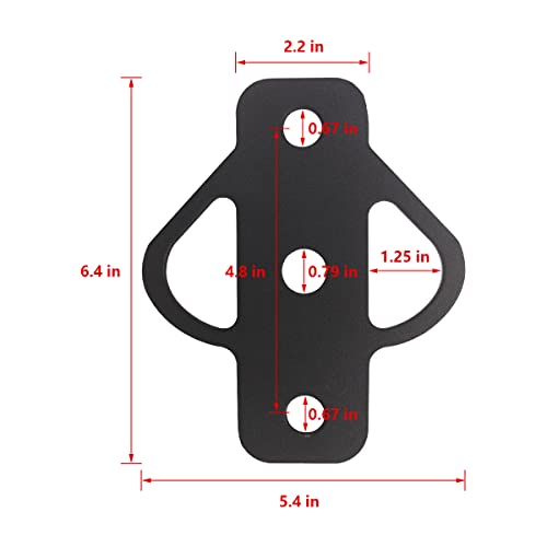 LCGP 3-Way Trailer Hitch Adapter, Steel Hook Mounting with Bolts, Suitable for ATV Lawn Mower Golf Cart Yard Cart Garden Tractor Flat Towing Ball Installation