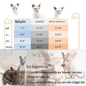 Sphynx Hairless Cat Clothes Winter Thick Warm Plaid Printing High Collar Button Coat for Cats Soft Faux Fur Pet Clothes with Sleeves (Vintage Plaid, M(4.4-5.5lbs))