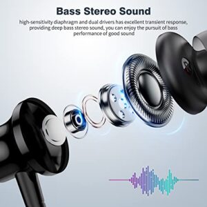 USB C Headphone, COOYA USB Type C Earphones Wired Earbuds Magnetic Bass Noise Canceling in-Ear Headsets with Microphone for iPad 10 Samsung Galaxy S23 Ultra S22 A53 S21 S20 Z Flip Pixel 7 6a 6 Oneplus