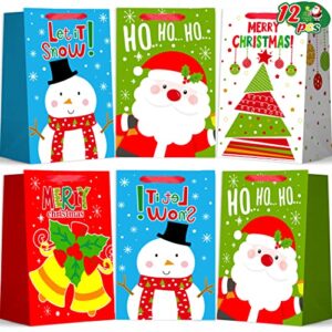 miss fantasy small christmas gift bags with handles reusable christmas goodie bags for kids small gift bags christmas medium christmas gift bags bulk for kids holiday xmas