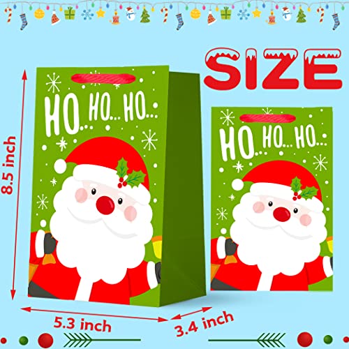 MISS FANTASY Small Christmas Gift bags with Handles Reusable Christmas Goodie Bags for Kids Small Gift Bags Christmas Medium Christmas Gift Bags Bulk for Kids Holiday Xmas