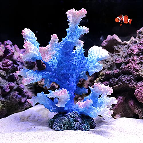 Besimple Aquarium Coral Ornament, Polyresin Coral Decor for Fish Tank Decoration Aquarium Landscape