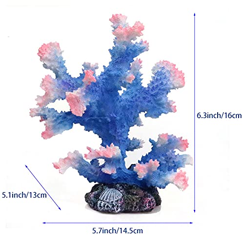 Besimple Aquarium Coral Ornament, Polyresin Coral Decor for Fish Tank Decoration Aquarium Landscape