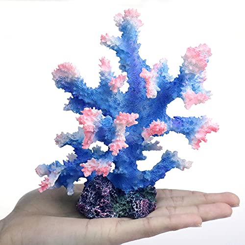 Besimple Aquarium Coral Ornament, Polyresin Coral Decor for Fish Tank Decoration Aquarium Landscape