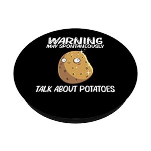 Cute Potato Gift For Men Women Vegetable Baked Potato Lovers PopSockets Swappable PopGrip