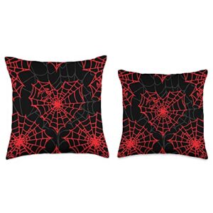 Zone - 365 Spider Valentines Day Fan Cute Heart Spiderweb Gothic Goth Valentines Day Throw Pillow, 18x18, Multicolor