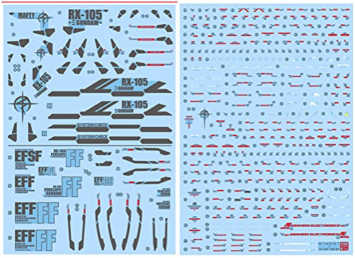 ANSAI High Precision Decals Decal for HGUC 1/144 XI VS Penelope Scale Model kit Sticker (H35 (2 Sheets))