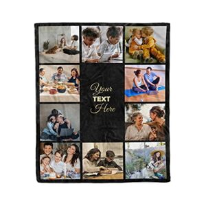 launchigo customized photo collage blanket-wedding blanket. soft fleece throw blanket, personalized picture blanket. gift for wedding, christmas, birthday & anniversary.(photo blanket- 07, 60" x 80")