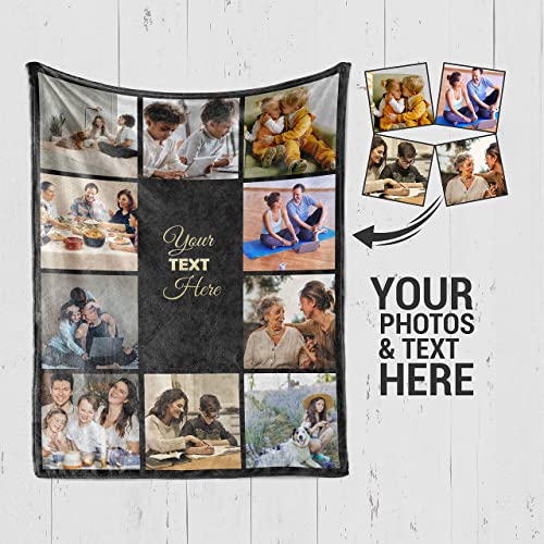 Launchigo Customized Photo Collage Blanket-Wedding Blanket. Soft Fleece Throw Blanket, Personalized Picture Blanket. Gift for Wedding, Christmas, Birthday & Anniversary.(Photo Blanket- 07, 60" X 80")