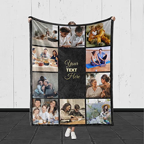 Launchigo Customized Photo Collage Blanket-Wedding Blanket. Soft Fleece Throw Blanket, Personalized Picture Blanket. Gift for Wedding, Christmas, Birthday & Anniversary.(Photo Blanket- 07, 60" X 80")