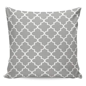 charmhome square cushion cases pillowcase covers gray morocco pattern throw pillow covers 16x16 inch for home sofa couch bed decoration