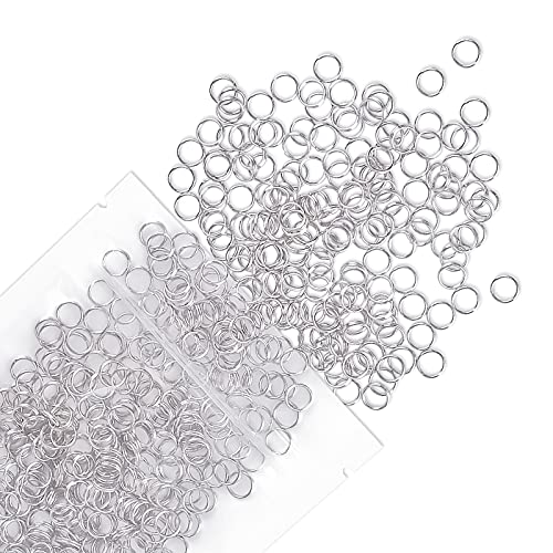 Uniclife 6 mm Metal Split Jump Rings Double Loops 500 PCS Mini Ring Connectors for Jewelry Necklaces Bracelet Earrings and Crafts Ornament