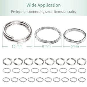 Uniclife 6 mm Metal Split Jump Rings Double Loops 500 PCS Mini Ring Connectors for Jewelry Necklaces Bracelet Earrings and Crafts Ornament